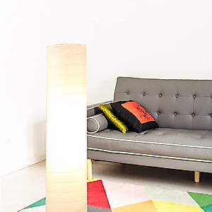 Homoyoyo Paper Floor Lamp Shades Rice Paper Lamp Shade Japanese Style Standing Floor Lampshade Cover Barrel Chandelier Protectors Floor Light Bulb Cage Guard for Home Bedroom