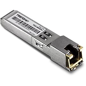 TRENDnet 1000BASE-T RJ-45 Copper SFP Module, 100m (328'), Hot Pluggable, IEEE 802.3ab, Supports Data Rates Up to 1.25Gbps (TEG-MGBRJ)