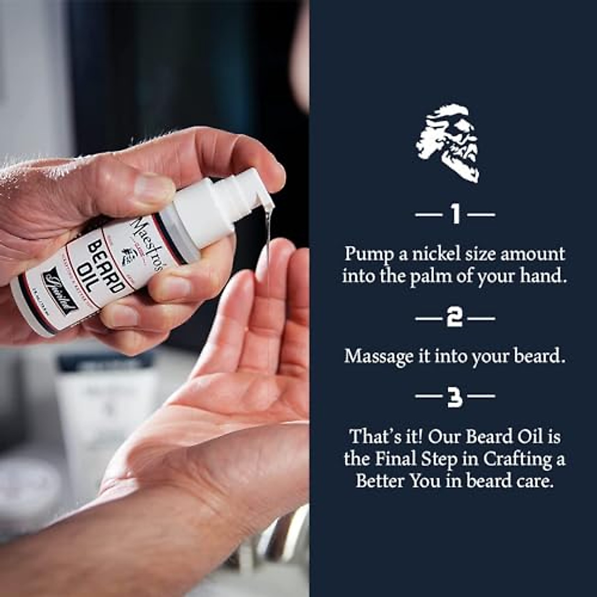 Maestro's Classic BEARD OIL | High-Shine Moisturizing & Taming for All Beard Types & Lengths- Spirited blend, 2 Ounce