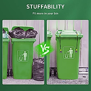 Trash Can Lid Lock,Trash Can Locks for Animals Stop from Rummaging Metal Universal Lid Lock for Outdoor Garbage Cans-Durable Rubber Coated Braided Wire Rope(2 Pack)… (4 Packs, Yellow)