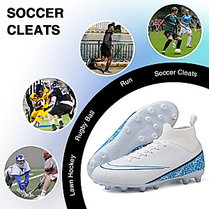 Soccer Cleats Mens Football Cleats Women Tacos de Futbol para Hombre Soccer Shoes for Big Boy High Top Football Boots Tacos de Futbol Zapatos de Futbol para Hombres Outdoor Soccer Shoes AG