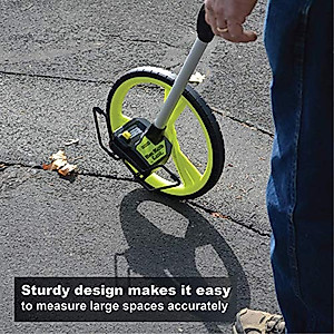 Calculated Industries 6530 Wheel Master Classic Heavy Duty 12.5" Diameter Measuring Wheel with Kickstand | EZ-Fold Collapsible | Measures to 9,999 Feet 11 Inches Distance