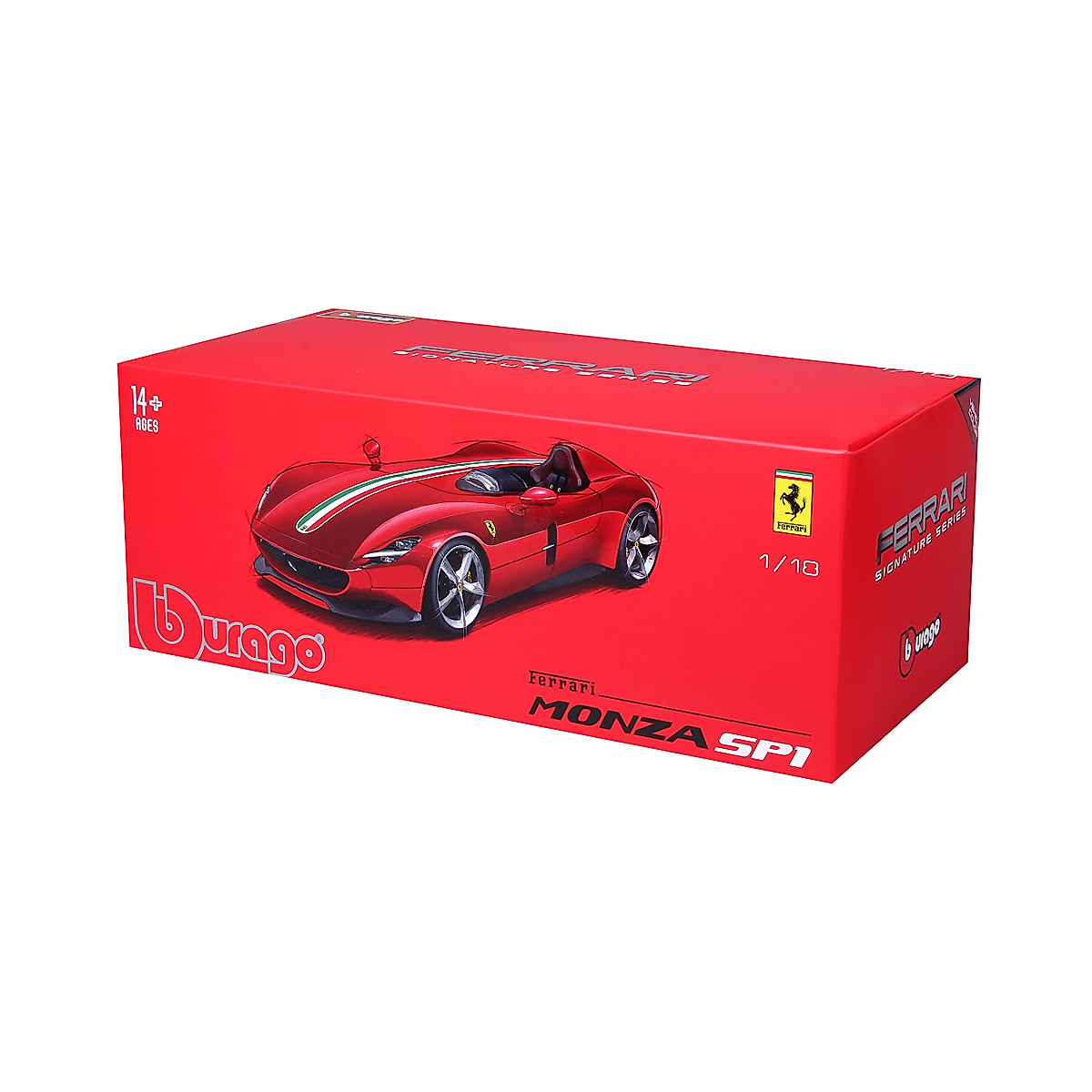 Bburago B18-16909 1:18 Ferrari Signature Monza SP-1, Assorted Designs and Colours