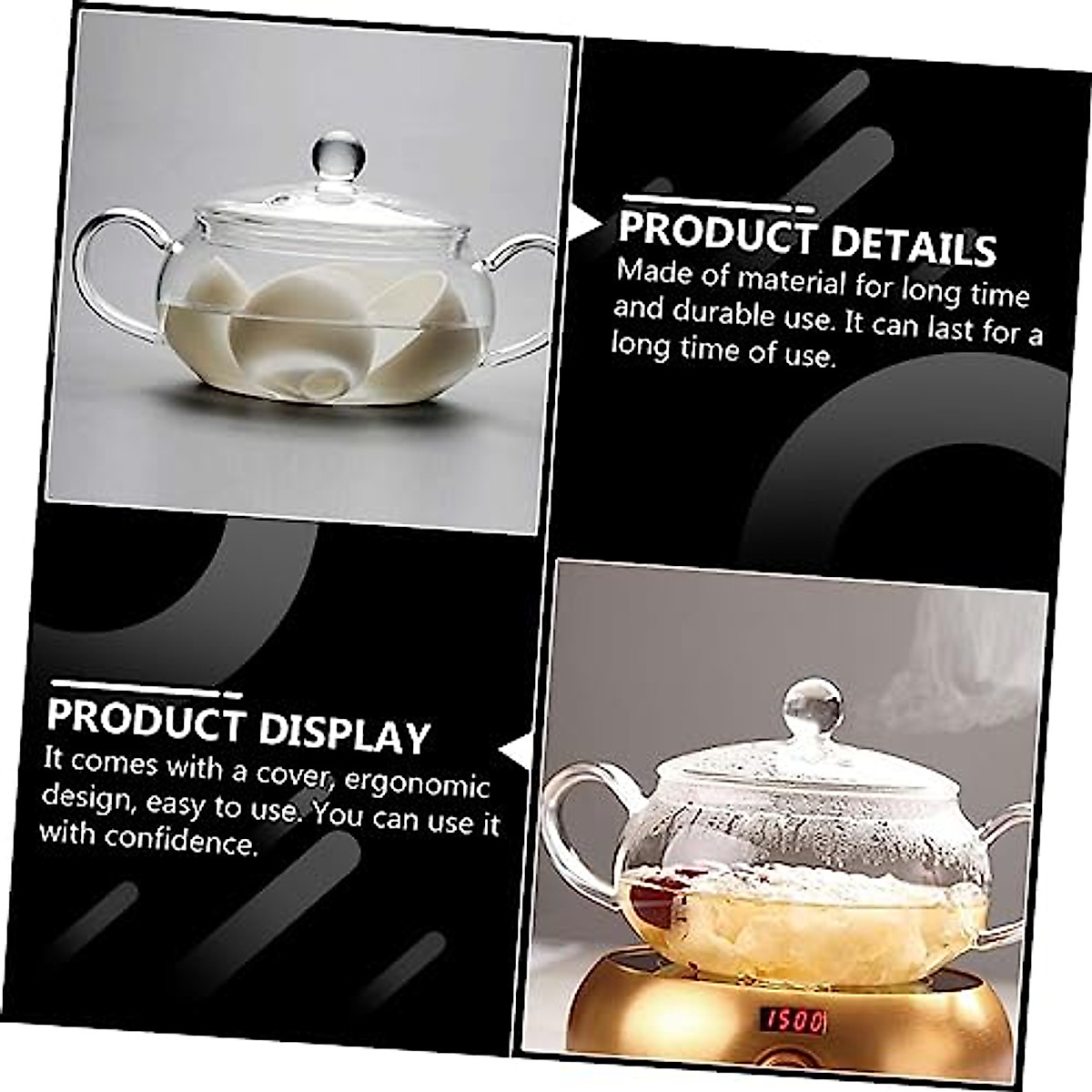 Nonstick Saucepan 1pc Instant Noodle Bowl Ovens Coffee Server Sauce Pan Sets Glass Milk Pan Teapot Warmer Set Glass Kitchen Pot Bowl Food Storage Bowl Instant Noodle Pot Salad