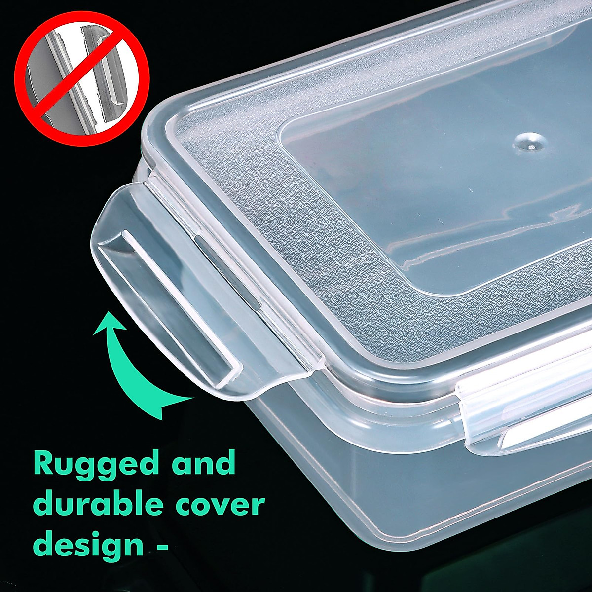 48PCS Food Storage Containers with Lids Airtight (24 Easy Snap Lids +24 Airtight Containers), Leakproof & BPA-Free Plastic Kitchen Organization Set for Lunch, Meal Prep with Free Labels & Marker