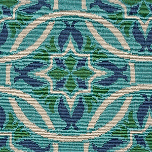 Christopher Knight Home Alger Outdoor Geometric 8 x 11 Area Rug, Blue/Green