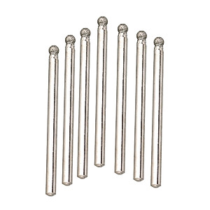 BQLZR 3mm Diameter Sphere Point Coated Burrs Glass Drill Bit for Die Grinder Pack of 30