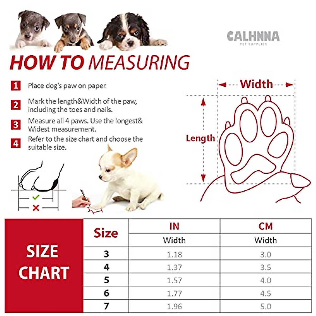 CALHNNA Dog Shoes Puppy Paw Protectors Dog Shoes for Hot Pavement Dog Boots with Anti Slip Socks Cat Dog Booties for Small Medium Dogs Pink 3 Red 7