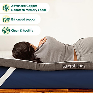 Sleepyhead 3-Inch Twin XL Copper-Infused Memory Foam Premium Mattress Topper