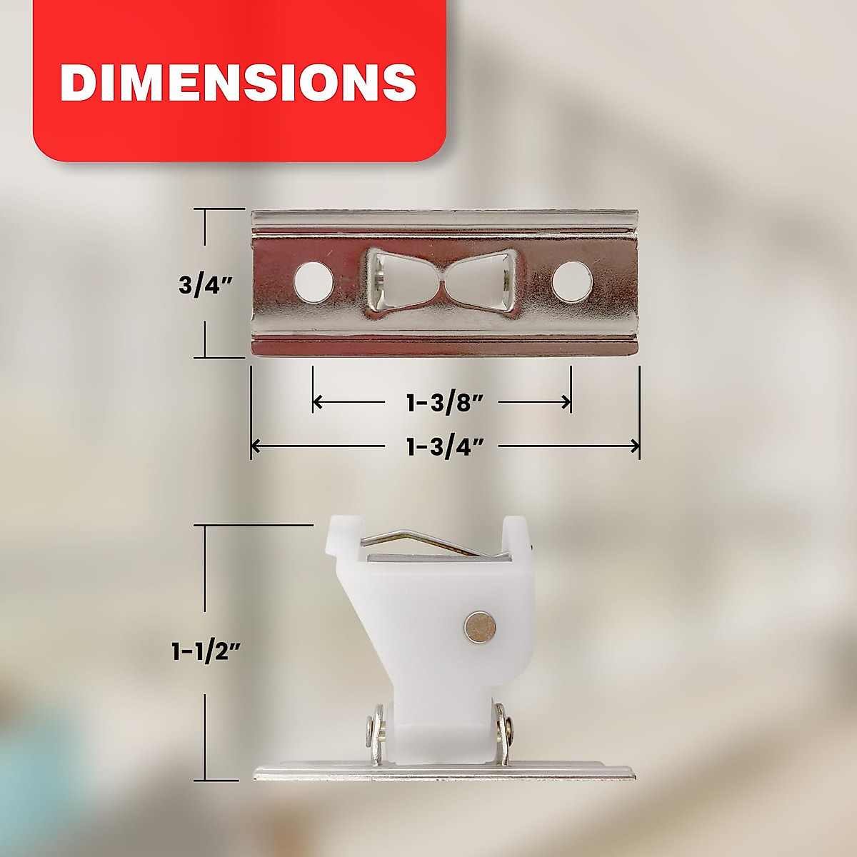 Amazing Drapery Hardware White Roman Shade Cord Lock with Brass Wheels - Holds up to 3 Lift Cords, Suitable for Roman and Woven Wood Shades - 1-Pack