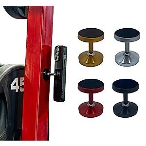 Gym Double Sided Magnetic Phone Holder (2022 Extra Strong New Edition) - Cell Phone Gym Holder for Pictures and Video Capture Hands Free Selfie- Phone Magnet Mount (Red)