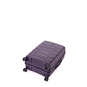 Rockland Pasadena Hardside Spinner Wheel Luggage, Purple, 19", 23", 27"