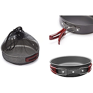 AIROKA Aluminum alloy Non-Stick Medium Frying Pan with Folding Handle for Outdoor Camping Picnic Hiking