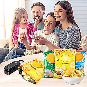 Opmetton 2PACK Mini Bag Sealer, Handheld Heat Vacuum Sealers, 2 in 1 Heat Seal and Cutter Resealer For Plastic Bags Portable Chip Bags(Battery Included)