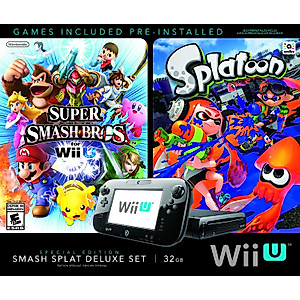 Wii U Super Smash Bros and Splatoon Bundle Special Edition Deluxe Set (Renewed)