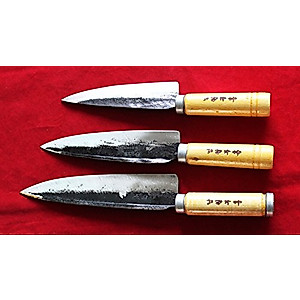 Buheung Rail Forged Cast Iron Kitchen Chef Knife Santoku Handmade 3pcs Gift Set