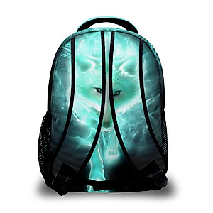 Lightweight Cool Cyan Wolf Backpacks Girls School Bags Kids Bookbags