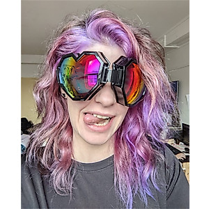 GUVIVI Heart Shaped Sunglasses Fashion Ski Goggles Oversize Love Glasses for Women Men Fun Eyewear Eyeglass