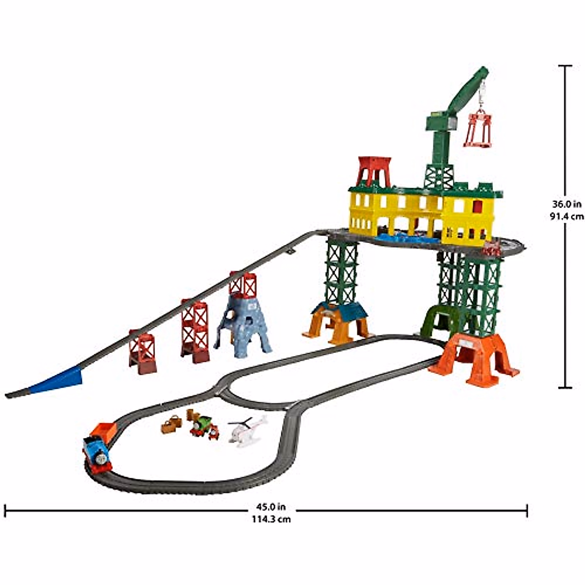 Thomas & Friends Toy Train Set, Super Station, Extra Large Race Track with Motorized Thomas, Diecast Percy & MINIS James for Ages 3+ Years