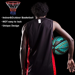 Nu Trendz Indoor-Outdoor Basketball 29.5", Composite Leather Basketball Size 7 Adult, Training Ball Team Basketball for Men and Women