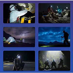 akerrelc 2 Rechargeable Headlamps, High Lumens, 1200mah Battery Up to 12 Hours Runtime, 10 Clips and 2 Cases, Waterproof Camping Gear for Hiking, Fishing, Cycling(Black)