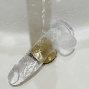 7.3Inch Clear Thick Realistic Dildos,Long Lifelike Adult Sex Toys, Huge Soft Silicone Penis, Flexible Anal Dildo,Strong Suction Cup for Men Women and Couple (Large)