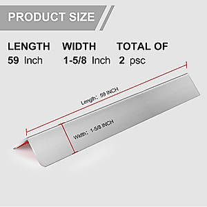 AGHITG Wall Corner Protector,Adhesive Stainless Steel Wall Corner Guard for Wall Protect,59 Inch x 1-3/8 Inch Aluminum Alloy Edge Protector to The Wall from Damage, Scratch by pet. 2PC