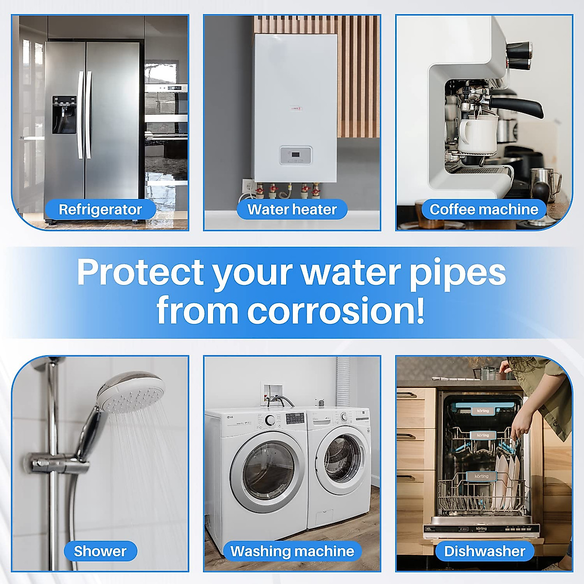 10" x 4.5" Whole House Pleated Sediment Water Filter Replacement for GE FXHSC, Culligan R50-BBSA, Pentek R50-BB, DuPont WFHDC3001, W50PEHD, GXWH40L, GXWH35F, for Well Water, Pack of 3