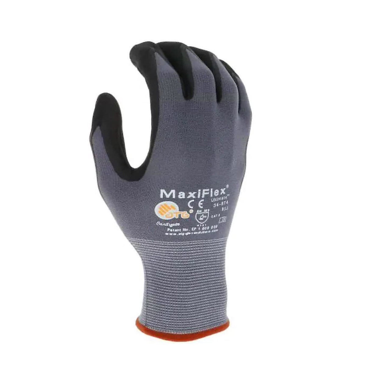 3 Pack MaxiFlex 34-874/S Gloves Nitrile Micro-Foam Grip Palm & Fingers - Excellent Grip and Abrasion Resistance - Seamless Nylon with Lycra Liner - Micro-Foam Nitrile Coating (Size-S/3 Pairs)