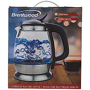 Brentwood Appliances Kt-1910bk 1-liter Cordless Glass Electric Kettle