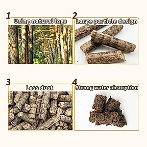 PINVNBY 2.2LBS Small Animals Pellet Litter, Natural Wood Pellets Bedding for Hamster Bunny Rabbit Squirrel Dragon Cat Hedgehog Guinea Pig Flower Mouse