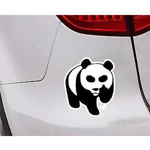 MAKTEM Panda Vinyl Sticker Black and White JDM Trendy Cartoon Sticker for car, Kawaii Custom Panda with Sarcasm Prank Adult Humor Car Accesories, 6 x 6 inch