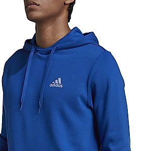 adidas Men's Essentials Fleece Hoodie, Team Royal Blue/White, Small