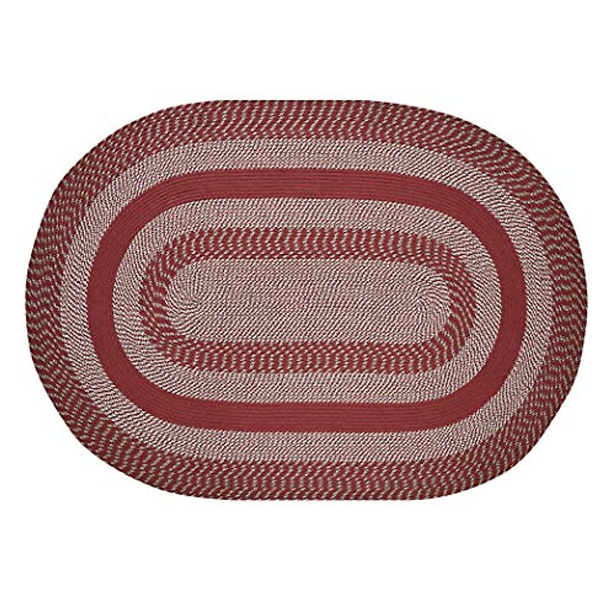 Better Trends Newport Braid Collection is Durable and Stain Resistant Reversible Indoor Utility Rug 100% Polypropylene in Vibrant Colors, 22" x 40" Oval, Barn Red