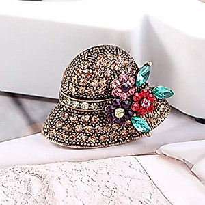 Comelyjewel Rhinestone Brooch Pins for Women Hat Jewelry Brooch Pins Durable and Useful