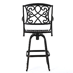 Christopher Knight Home Santa Maria Barstool, Shiny Copper