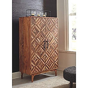 Signature Design by Ashley Gabinwell Contemporary 2-Door Accent Cabinet, Brown
