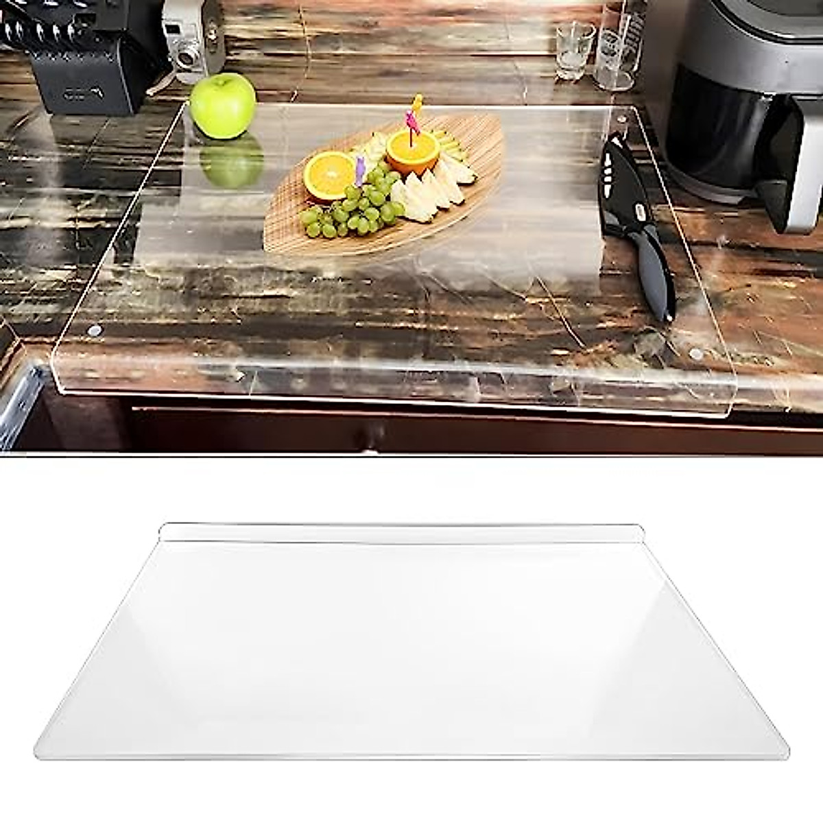 17X13 inch Acrylic Cutting Boards for Kitchen Counter, Non Slip Acrylic Chopping Board Clear Cutting Board for Countertop Kitchen Restaurant
