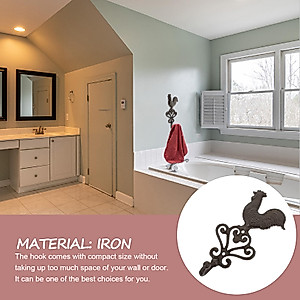 Cabilock Chickens Wall Hook Rooster Wall Hook Wall Mounted Iron Hook Vintage Farmhouse Wall Hook Animal Hanger Country Wall Hooks Coat or Key Holder Wall Hook for Hats Coats Keys Towels