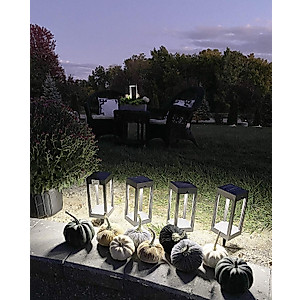 LampLust Solar LED Pathway Light - 9 Inch Tall, Cool White or Color-Changing, Modern Outdoor Bollard Lighting, Built-in Solar Panel, Stake & Battery Included