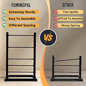 Fumingpal 5 Tier Ribbon Holder Organizer Rack, Ribbon Holder, Ribbon Storage, Large Capacity Ribbon Organizer for Craft Room,Cake Shop,Flower Store(Black)