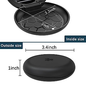 ARGOMAX Aligner and Retainer Case, Upgrated Retainer Mouth Guards Travel Case with Mirror Inside - Black.