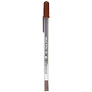 SAKURA Gelly Roll Pen Gel Ink Bulk Medium Point Brown, 1 Count (Pack of 1)