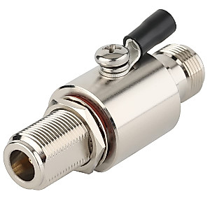 Whisary N Type Lightning Arrestor N Female to N Female Bulkhead DC-3GHz 90V Coaxial Lightning Arrester
