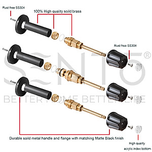 SENTO Bathtub and Shower 3 Handle Tub Trim Set For Gerber Faucets Bathtub Shower, Easy Installation, Heavy Duty Metal, Matte Black