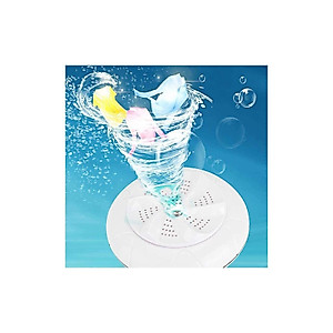 Washing Machine, Mini Travel Portable Household Small Washing Machine, Ultrasound Turbo Washer Laundry(White)