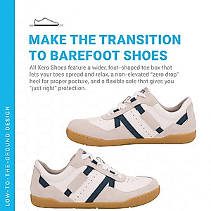 Xero Shoes Kelso Shoes for Women — Tennis, Walking, Work & Nursing Women's Shoes — Barefoot Feel, Zero Drop Heel, Wide Toe Box, Casual Minimalist Footwear — White, Size 7