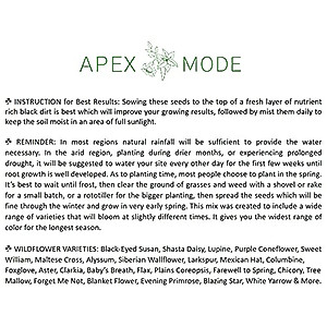 Perennial Wildflower Seeds Package with 25 Different Varieties 100,000 Seeds, Hummingbird and Butterfly Garden Seeds, Popular Perennial Flower Seeds, Non-GMO Wildflower Seeds Mix for Your Garden