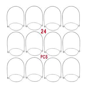 FANGULU 24PCS Stainless Steel Mason Jar Wire Hangers 3.9″×2.6″ Regular Mouth Wire Handles for Mason, Ball, Canning Jars, Ball Pint Jar