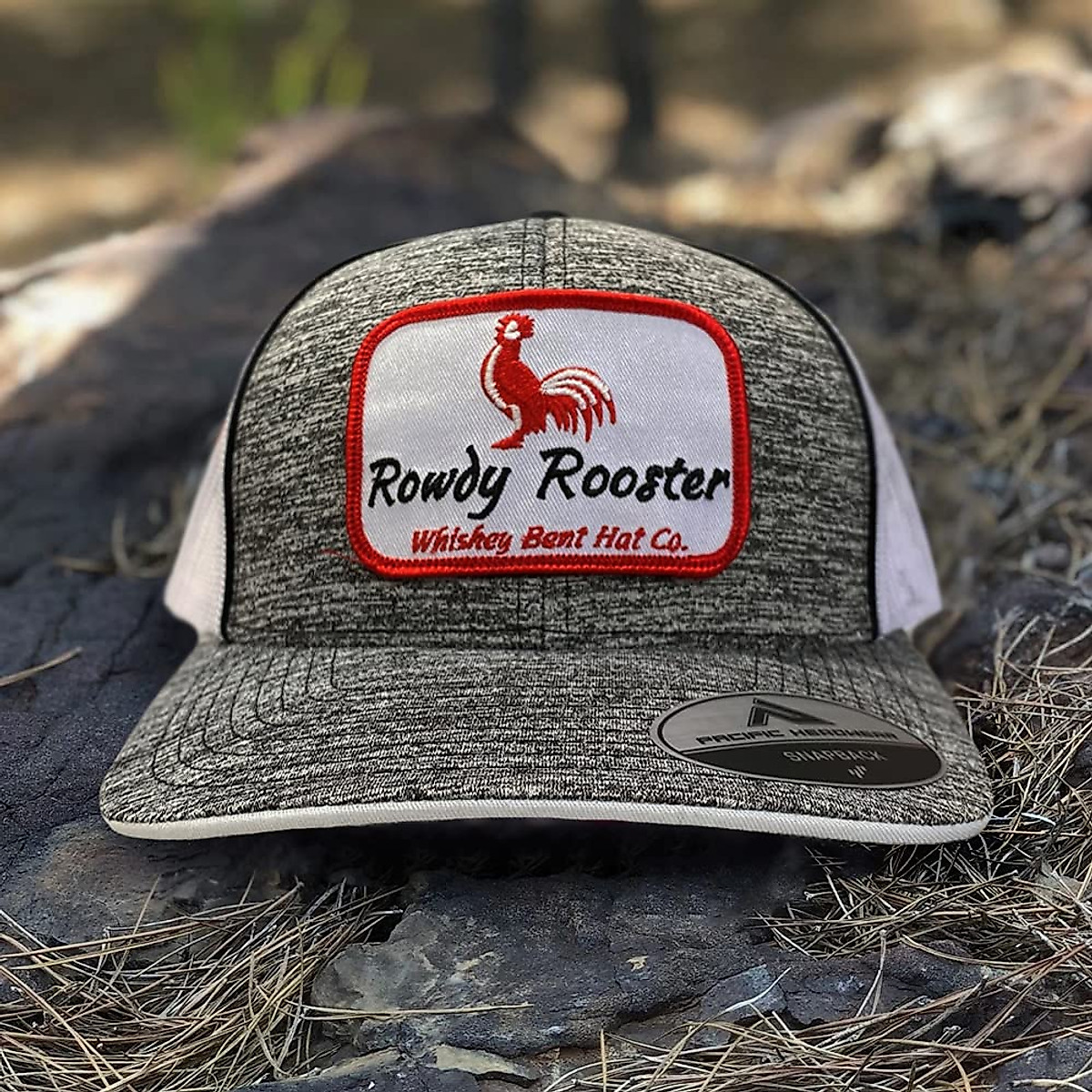 WHISKEY BENT HAT CO. Rowdy Rooster Adjustable Hat (Heather Grey)